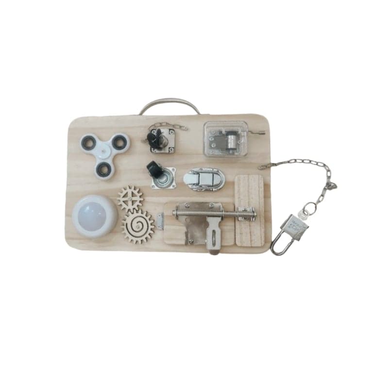Henry & Flo Mini Busy Board | MontiPlanet.com.au Montessori Toys ...