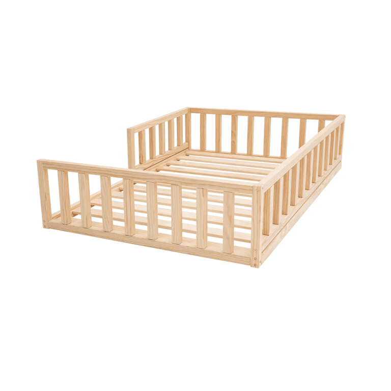 Little Woodhouse Floor Bed Queen Square Rails Without Legs ...
